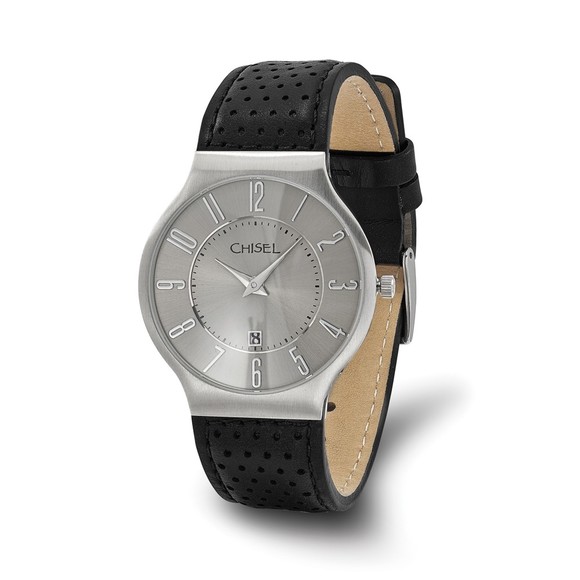 Chisel | Accessories | Mens Chisel Stainless Steel Grey Dial Black ...